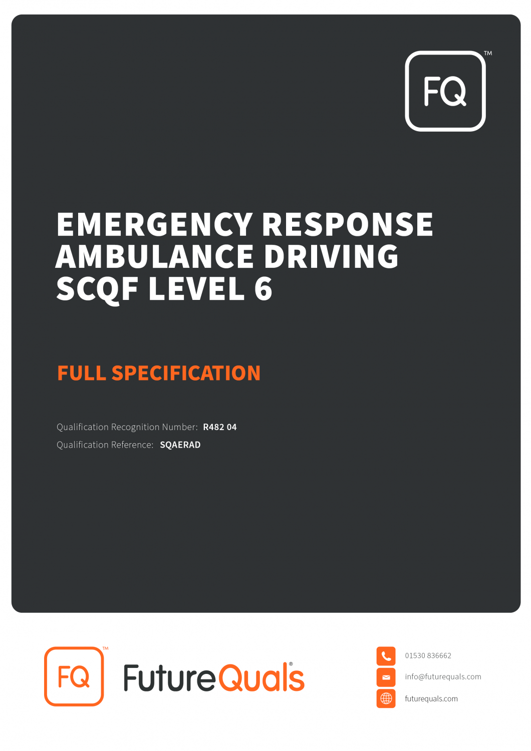 Certificate in Emergency Response Ambulance Driving at SCQF Level 6 - FutureQuals